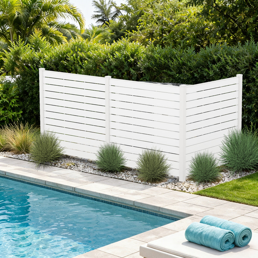 Kozyard 50" W x 48" H Outdoor Privacy Screens Aluminum Post Air ...